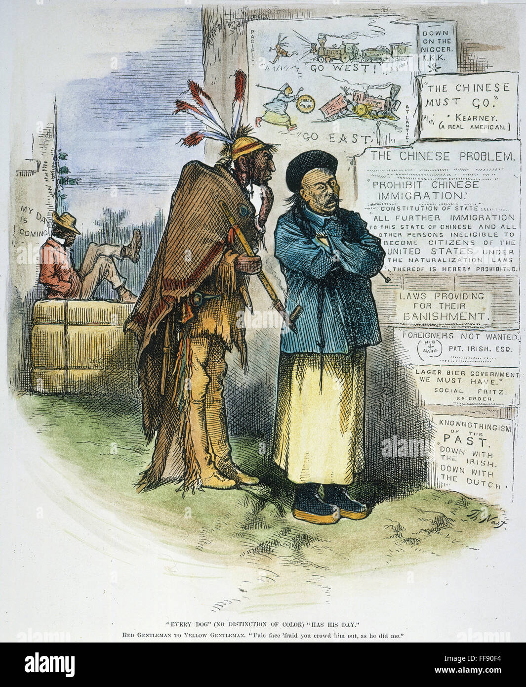 RACIAL PREJUDICE, 1879. /n'Every Dog (No Distinction of Color) Has His ...