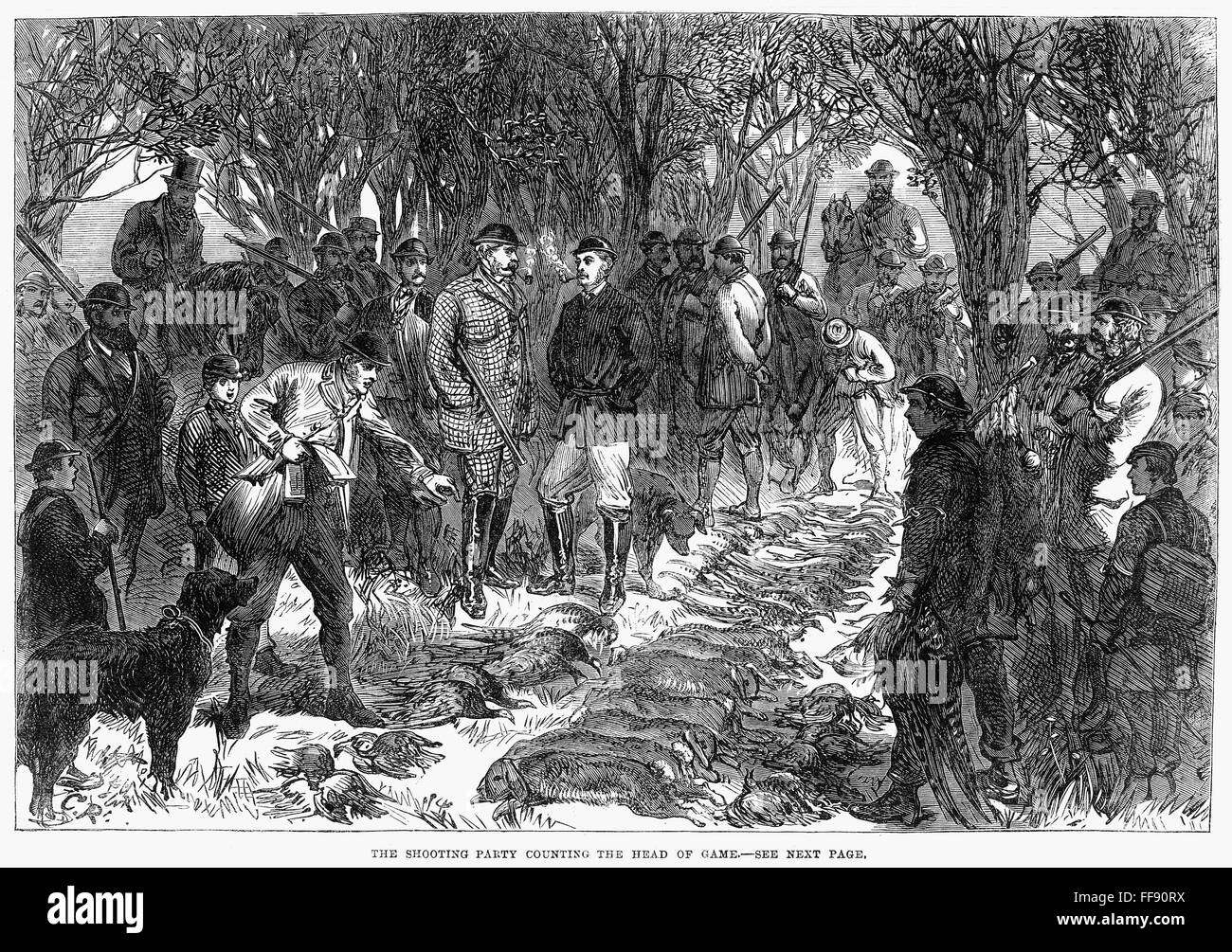 ENGLAND: ROYAL HUNT, 1865. /nA day's sport at Melford Hall, Suffolk ...