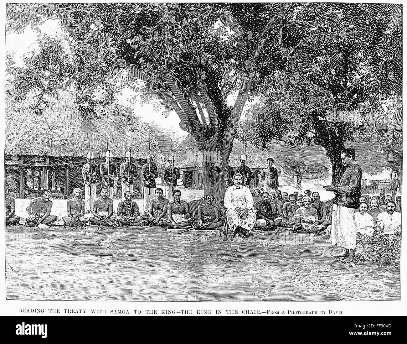 MALIETOA LAUPEPA (1841-1898). /nKing of Samoa, 1880-1898./nThe reading ...
