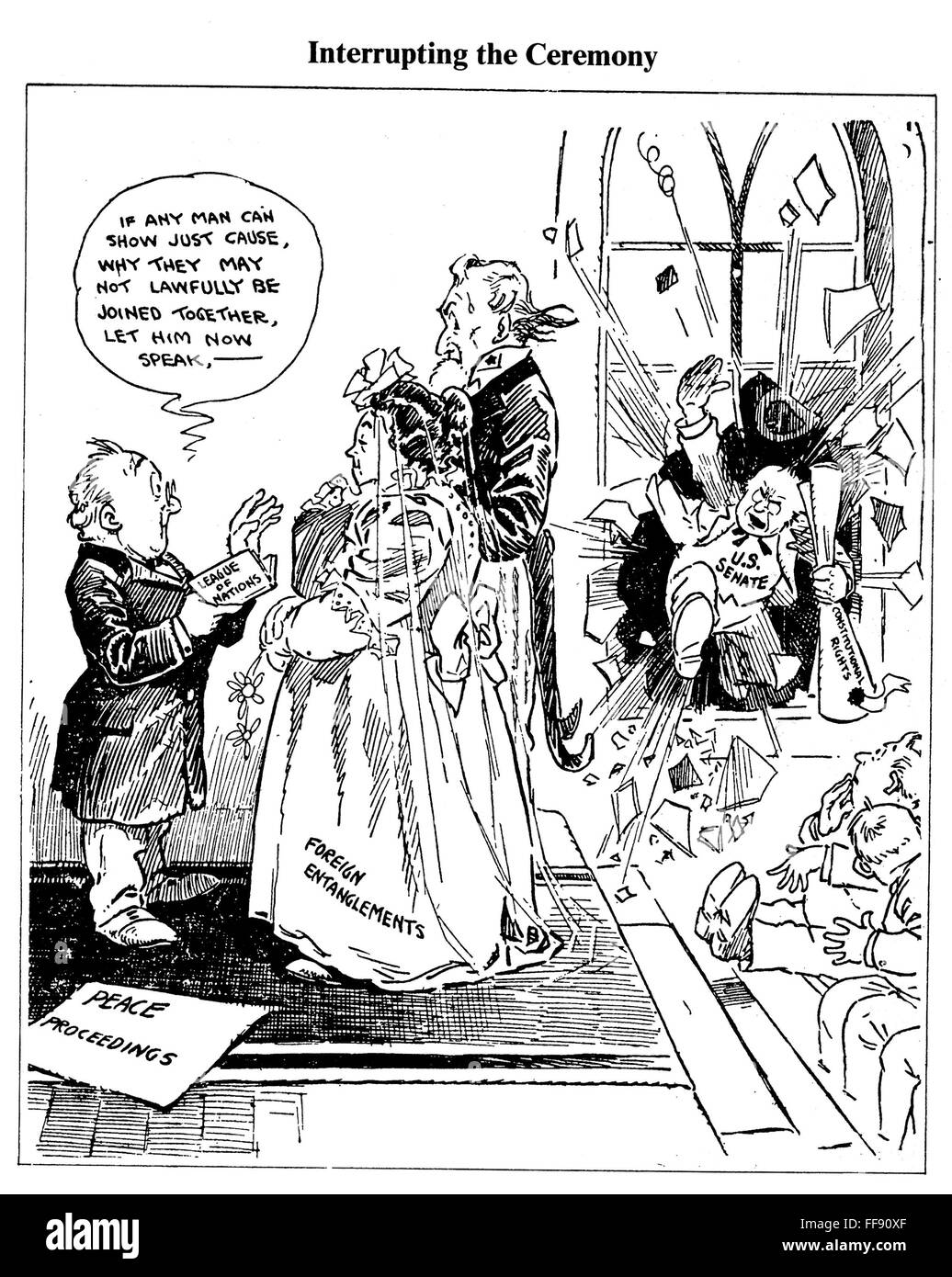 LEAGUE OF NATIONS CARTOON. /n'Interupting the Ceremony.' John T ...