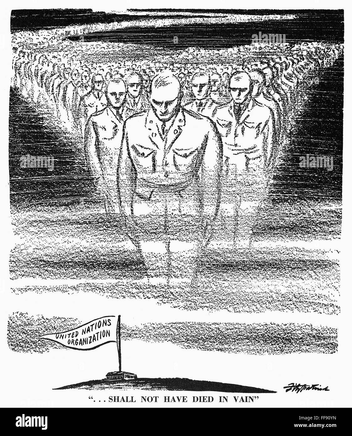 UNITED NATIONS CARTOON. /n'...Shall Not Have Died in Vain.' American ...
