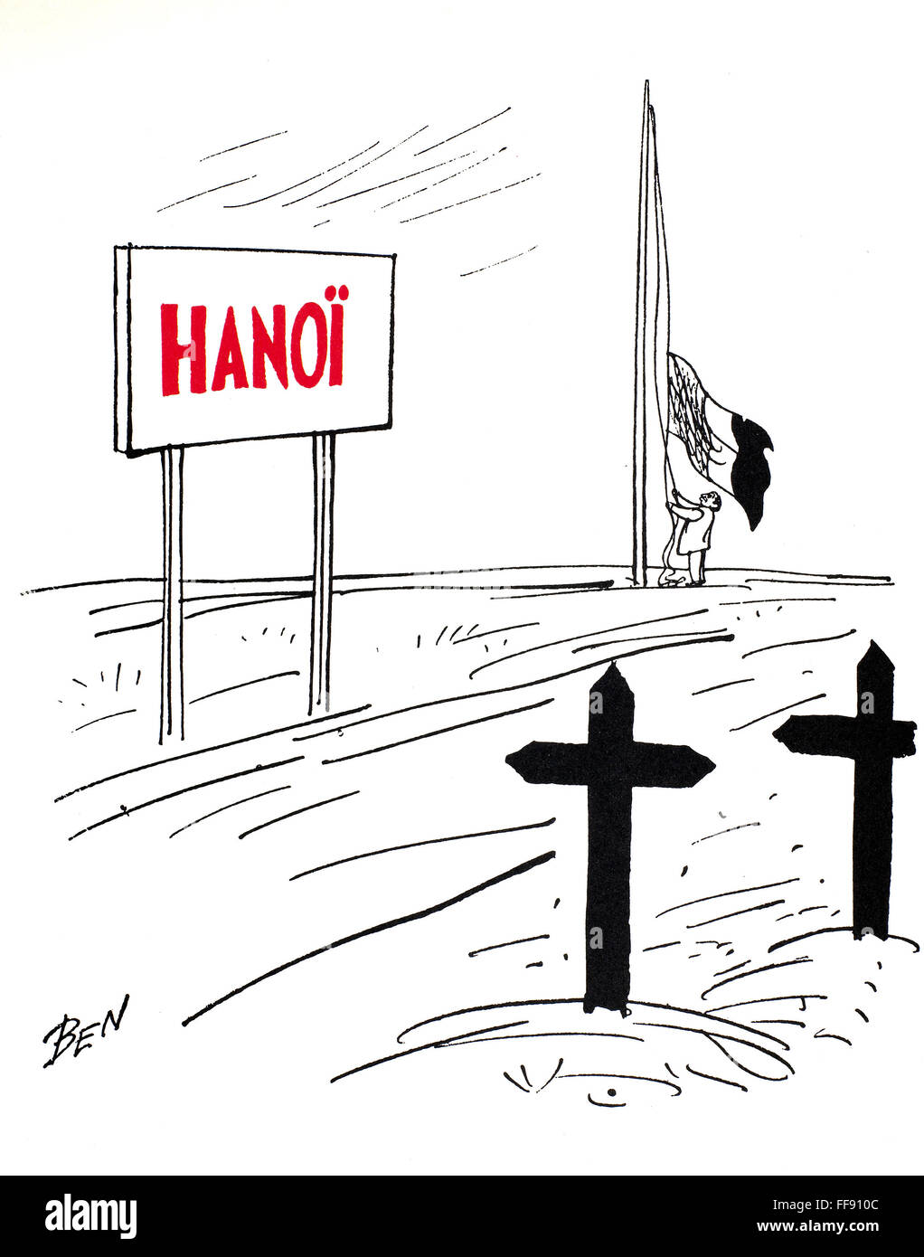 FIRST INDOCHINA WAR, 1954. /nContemporary French cartoon on the ...