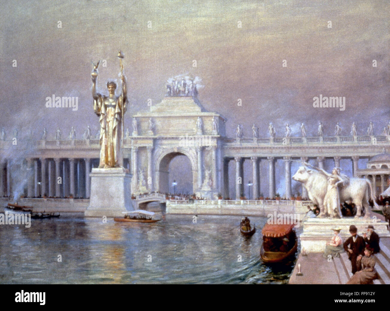 COLUMBIAN EXPOSITION, 1893. /nEast end of Grand Basin at World's ...