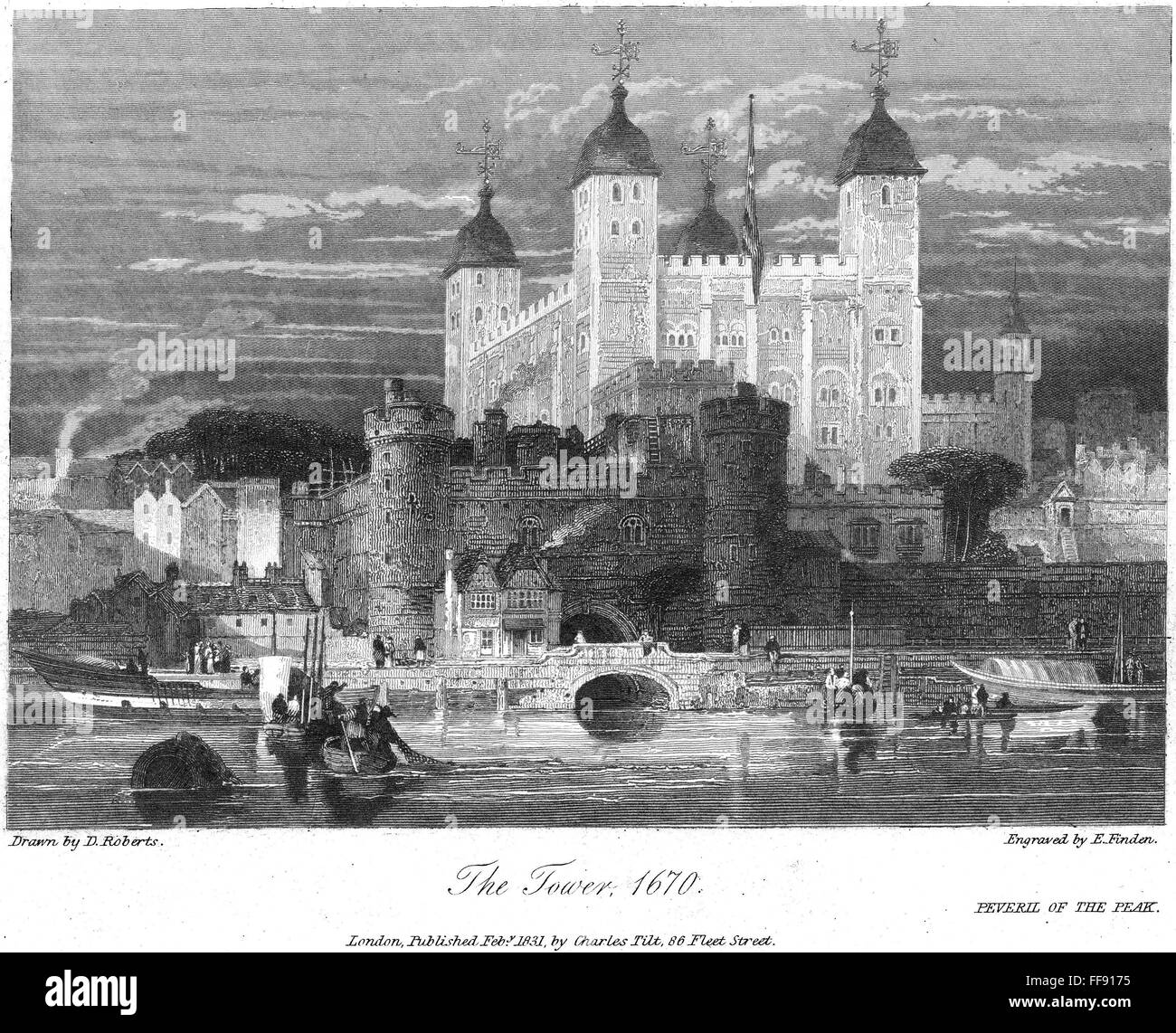 TOWER OF LONDON, 1670. /nThe Tower of London as it appeared in 1670 ...