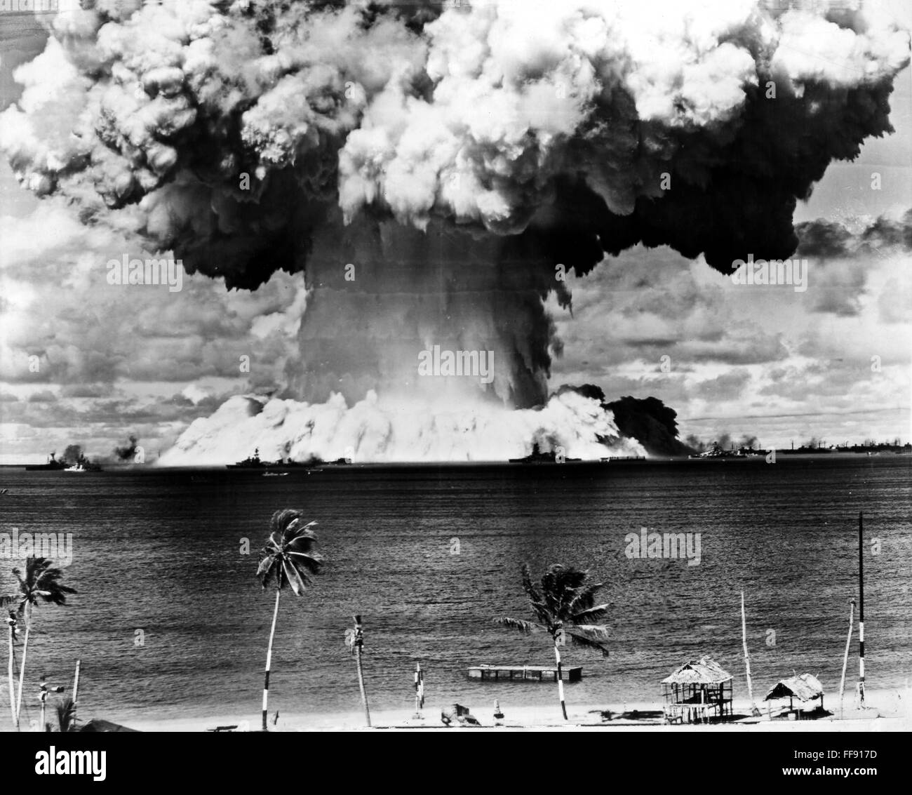 ATOMIC BOMB TEST, 1946. /nAmerican atomic bomb test at Bikini Atoll in ...