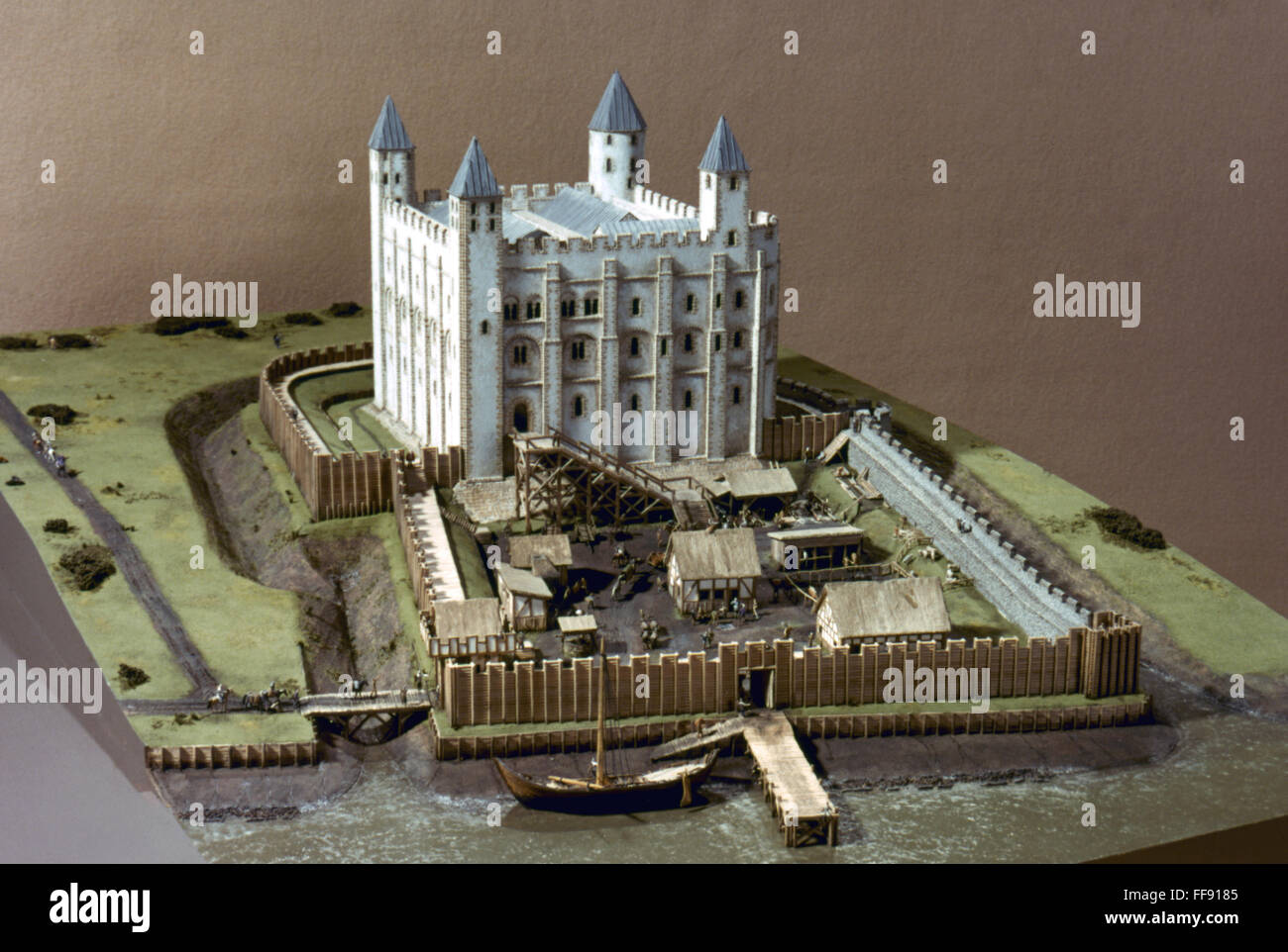 ENGLAND: LONDON. /nModel of the White Tower of London as it appeared ...