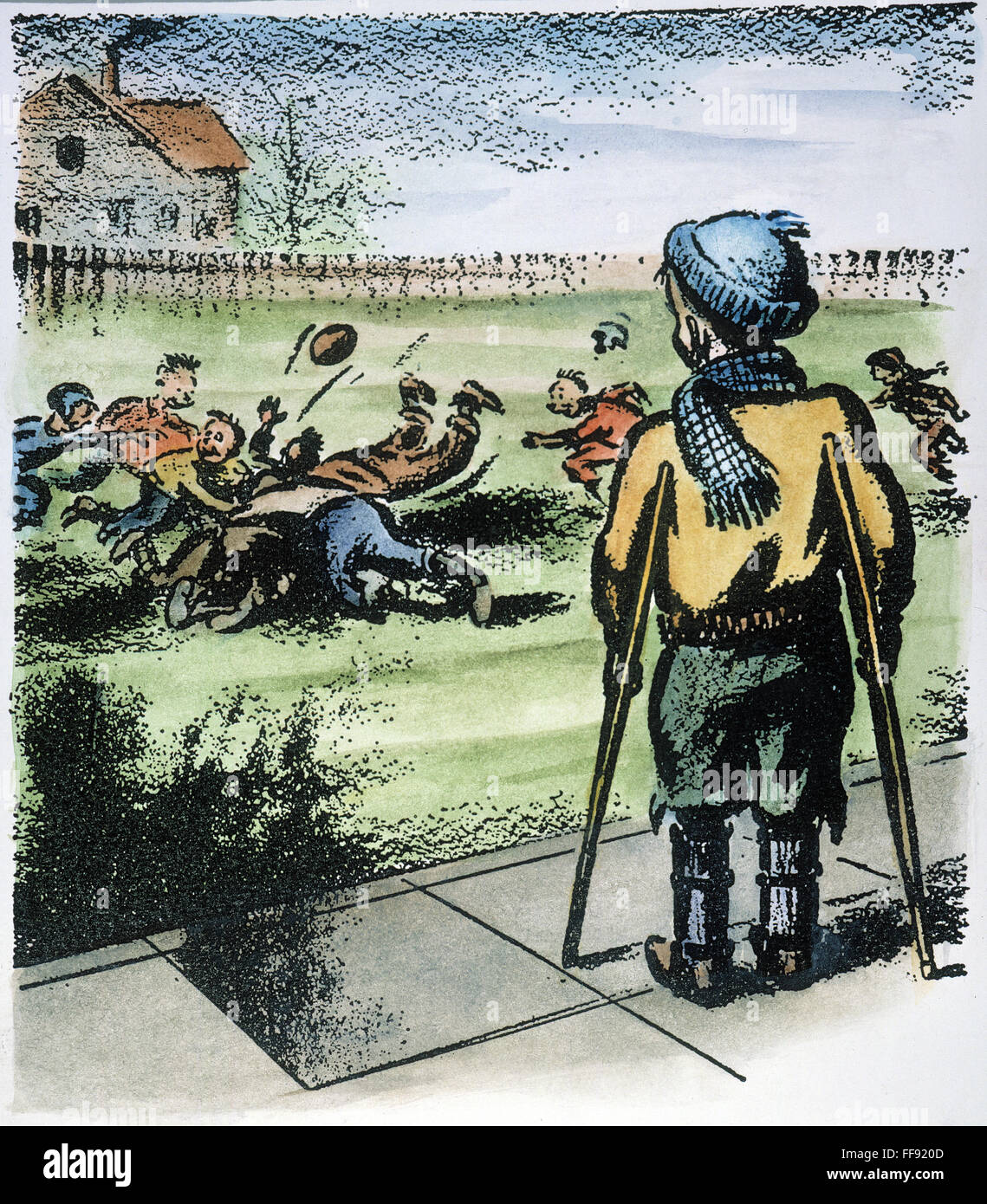 POLIO CARTOON, 1957. /n'Wonder Why My Parents Didn't Give Me Salk Shots ...