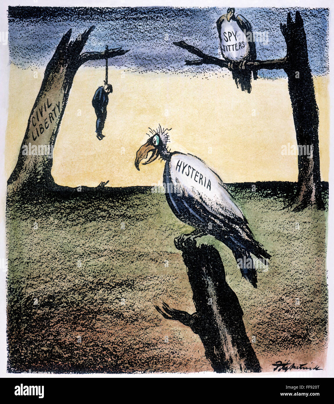 CARTOON: COLD WAR, 1949. /n'A-Bomb Ruins in America.' American cartoon ...