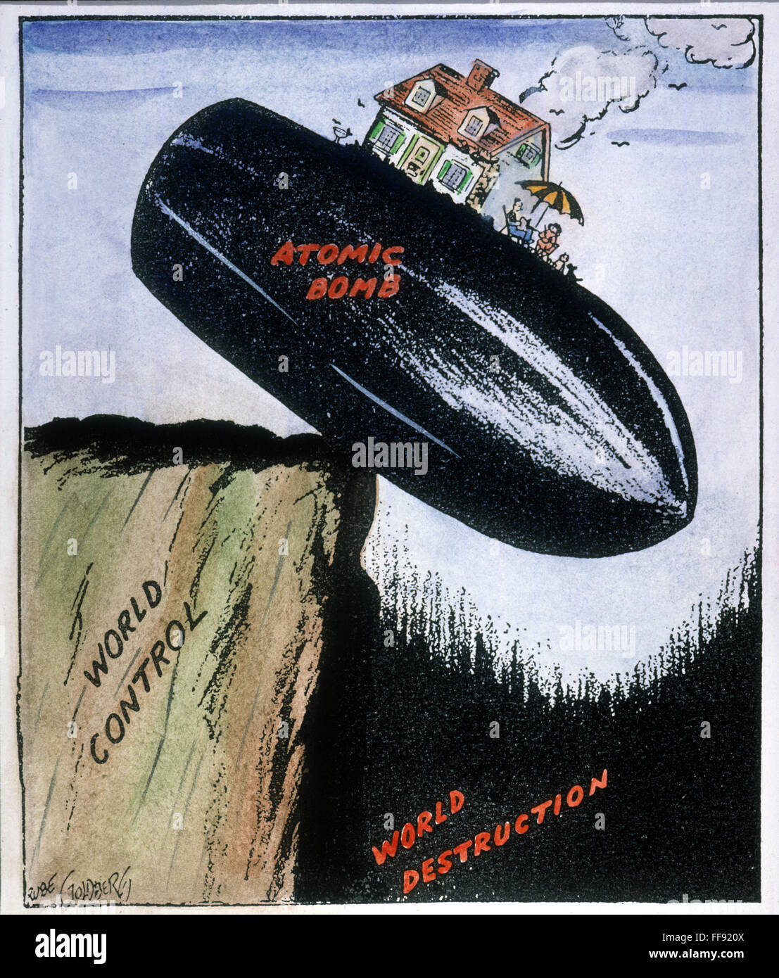 CARTOON: COLD WAR, 1948. /n'Peace Today.' Rube Goldberg's 1948 Pulitzer ...