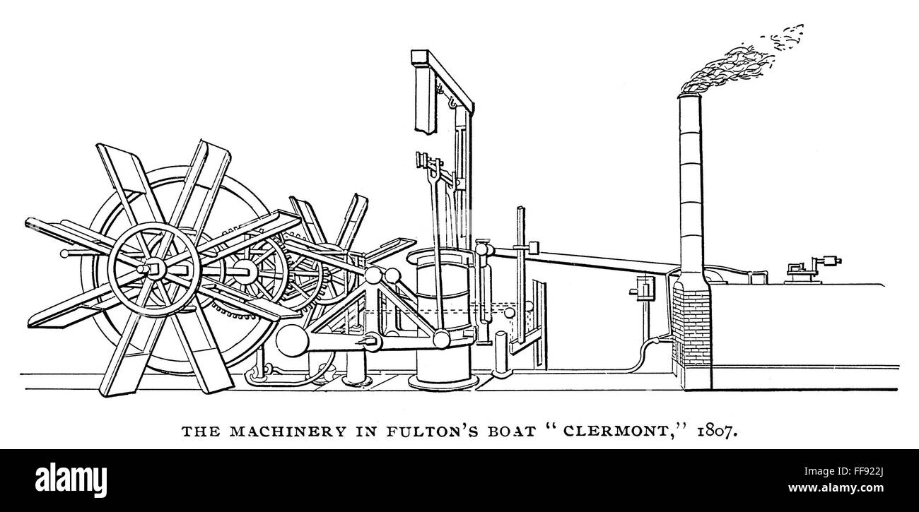 ROBERT FULTON'S CLERMONT. /nThe machinery of Robert Fulton's first ...