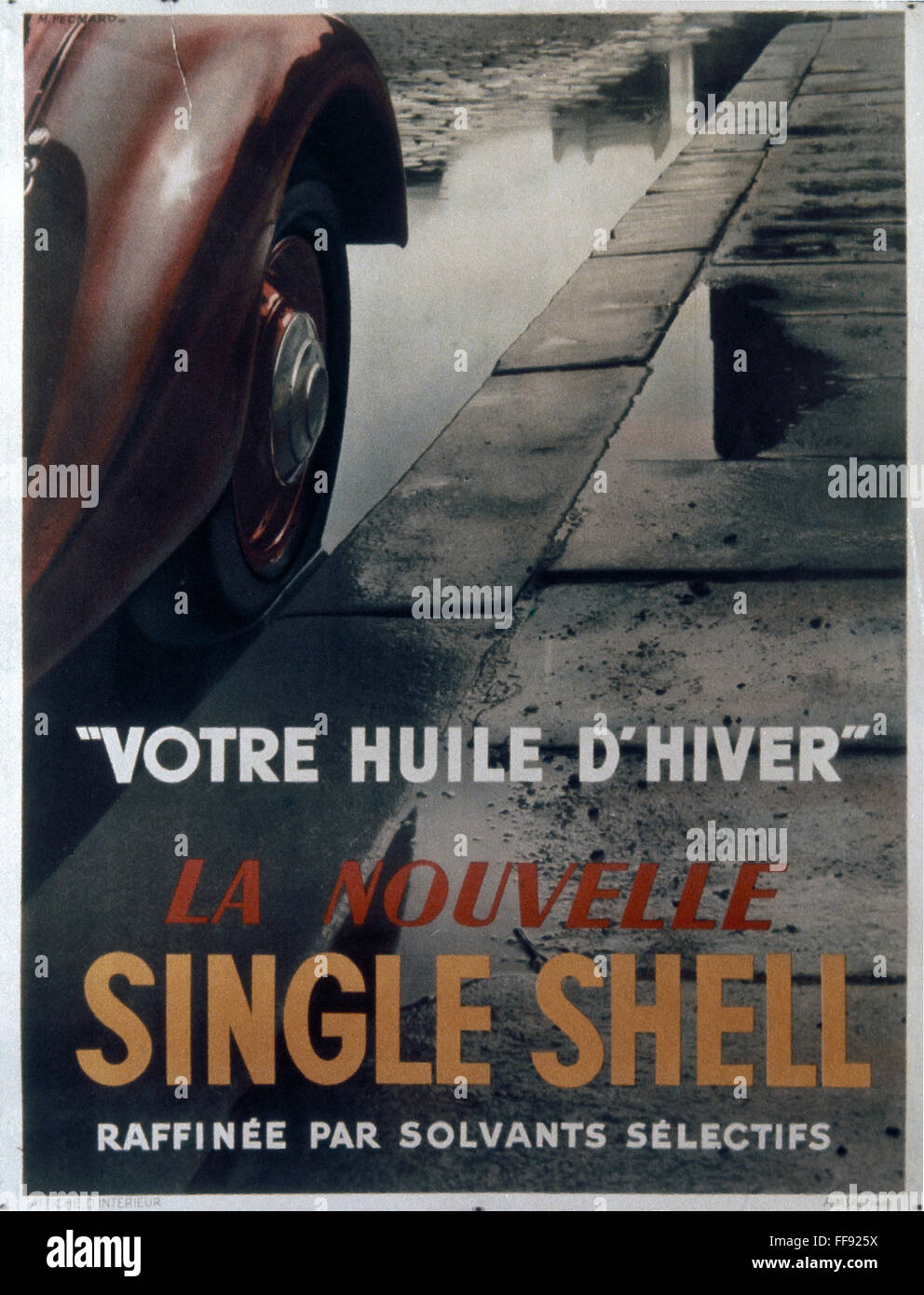 FRENCH GASOLINE AD, c1935. /nFrench advertising poster, c1935, for ...
