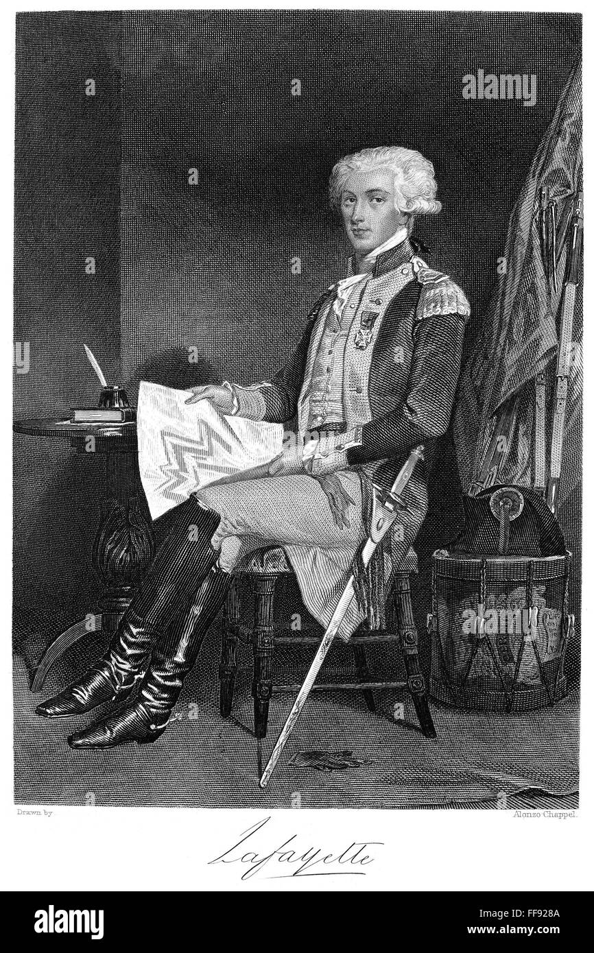 MARQUIS DE LAFAYETTE /n(1757-1834). French soldier and statesman. Steel ...