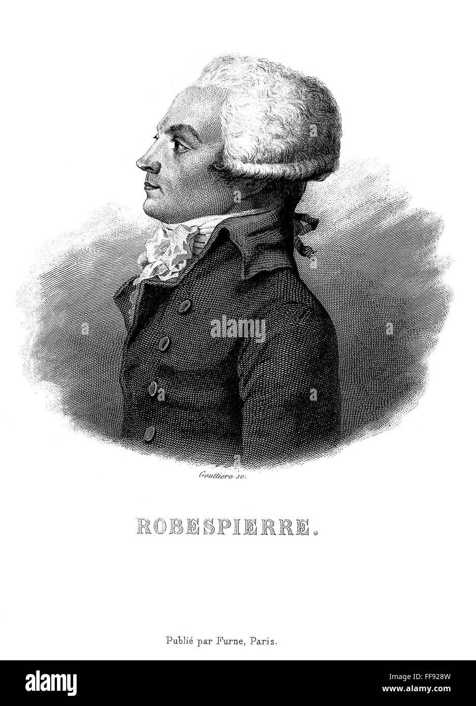 MAXIMILIEN ROBESPIERRE /n(1758-1794). French revolutionist. Steel ...