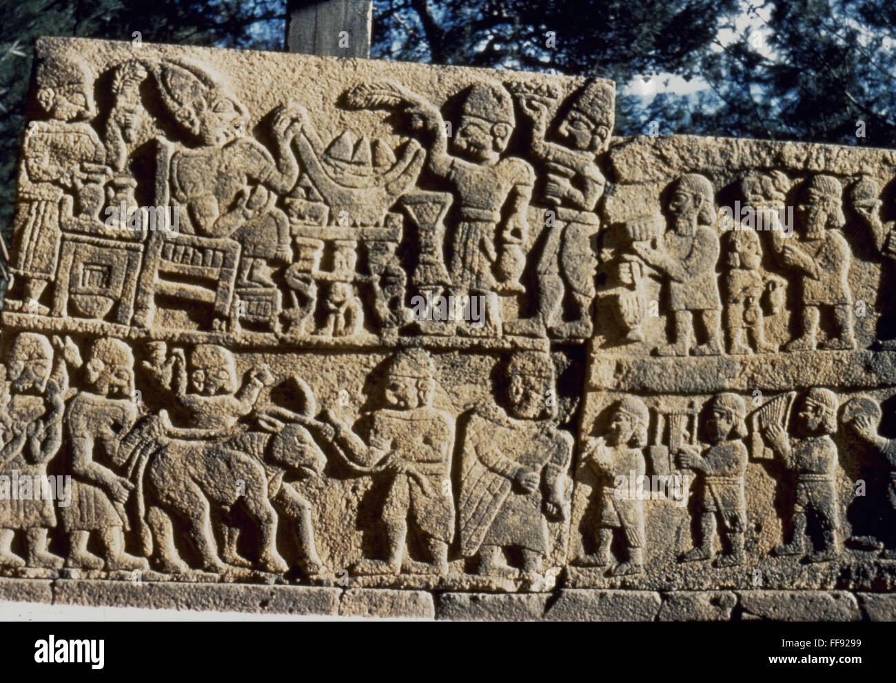TURKEY: HITTITE PROCESSION. /nHittite bas-relief of a tribute ...