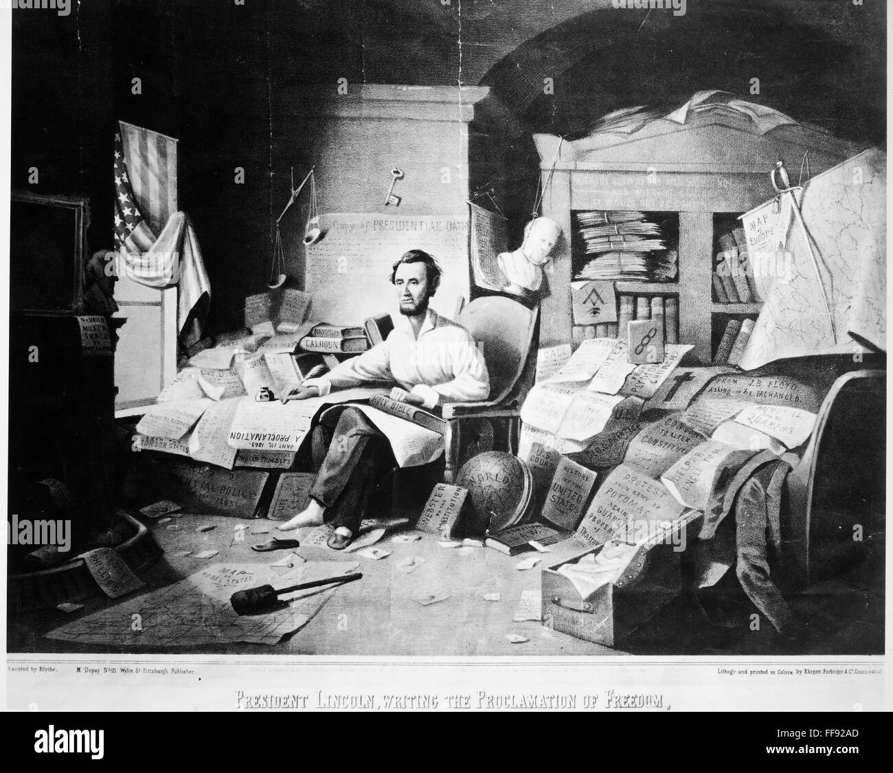 EMACIPATION PROCLAMATION. /nPresident Abraham Lincoln (1809-1865 ...