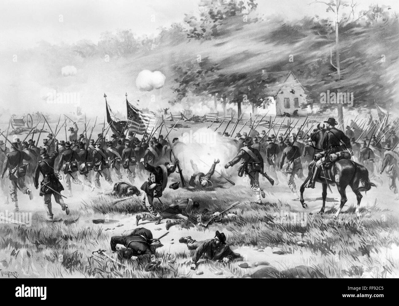 BATTLE OF ANTIETAM, 1862. /nThe Battle of Antietam, 17 September 1862 ...