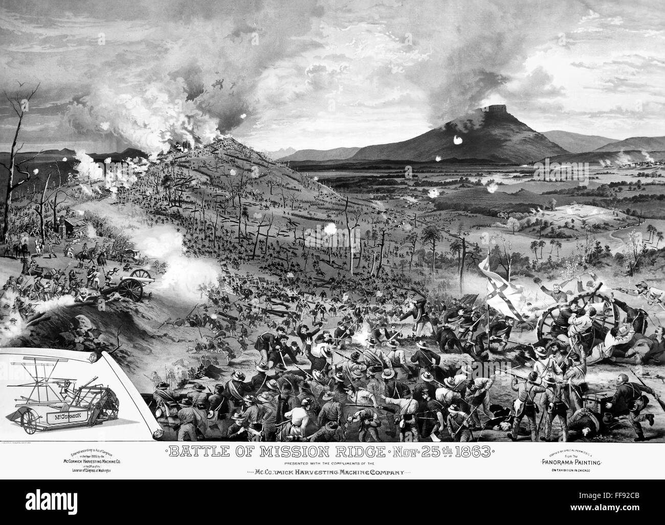 MISSIONARY RIDGE, 1863. /nThe Battle of Missionary Ridge during the ...