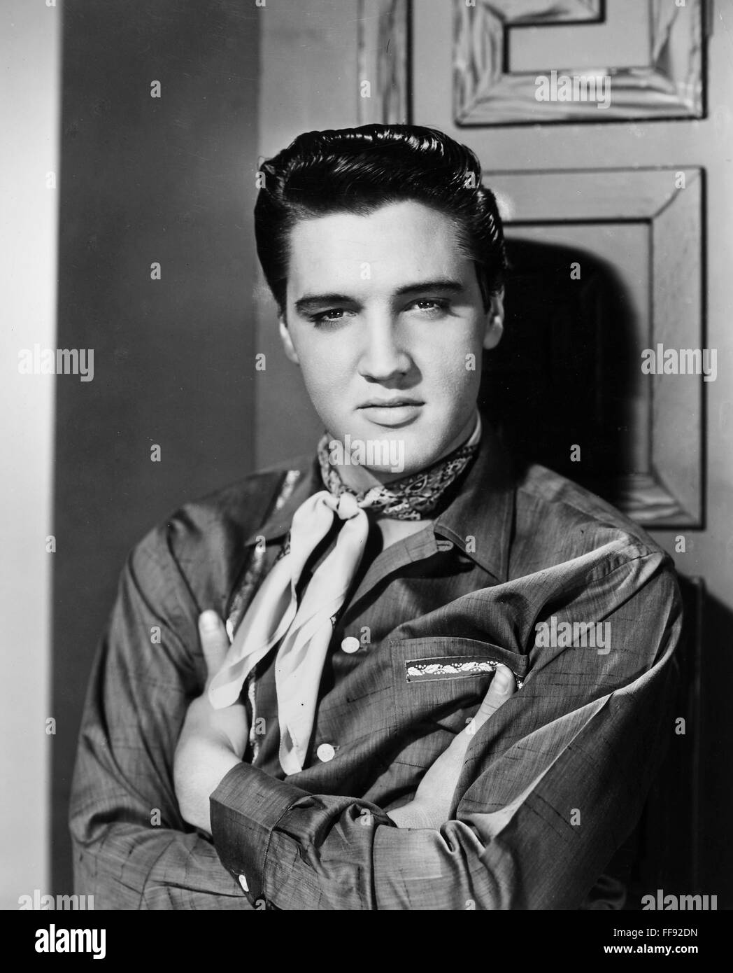 ELVIS PRESLEY (1935-1977). /nAmerican popular singer. In the film 'King ...