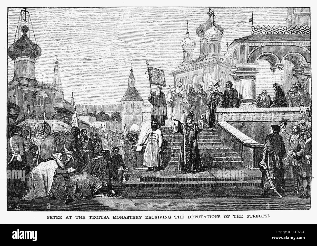 PETER I (1672-1725). /nCzar of Russia, 1682-1725. 'Peter at the Troitsa ...