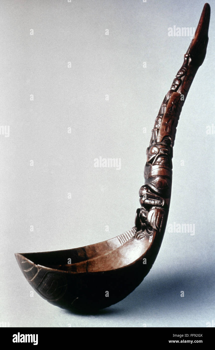 NORTHWEST COAST NATIVE AMERICAN /nHorn ladle Stock Photo - Alamy
