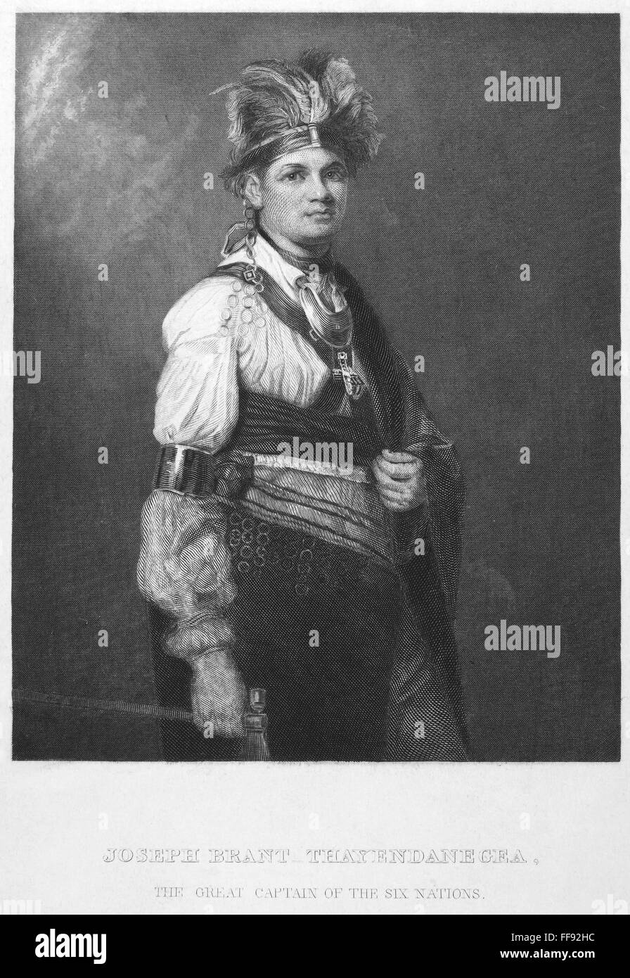 JOSEPH BRANT (1742-1807). /nNative American name: Thayendanegea. Mohawk ...