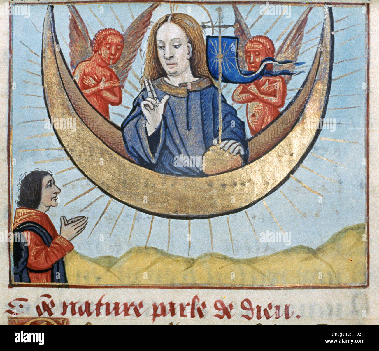 ROMANCE OF THE ROSE, c1490. French manuscript illumination Stock Photo ...