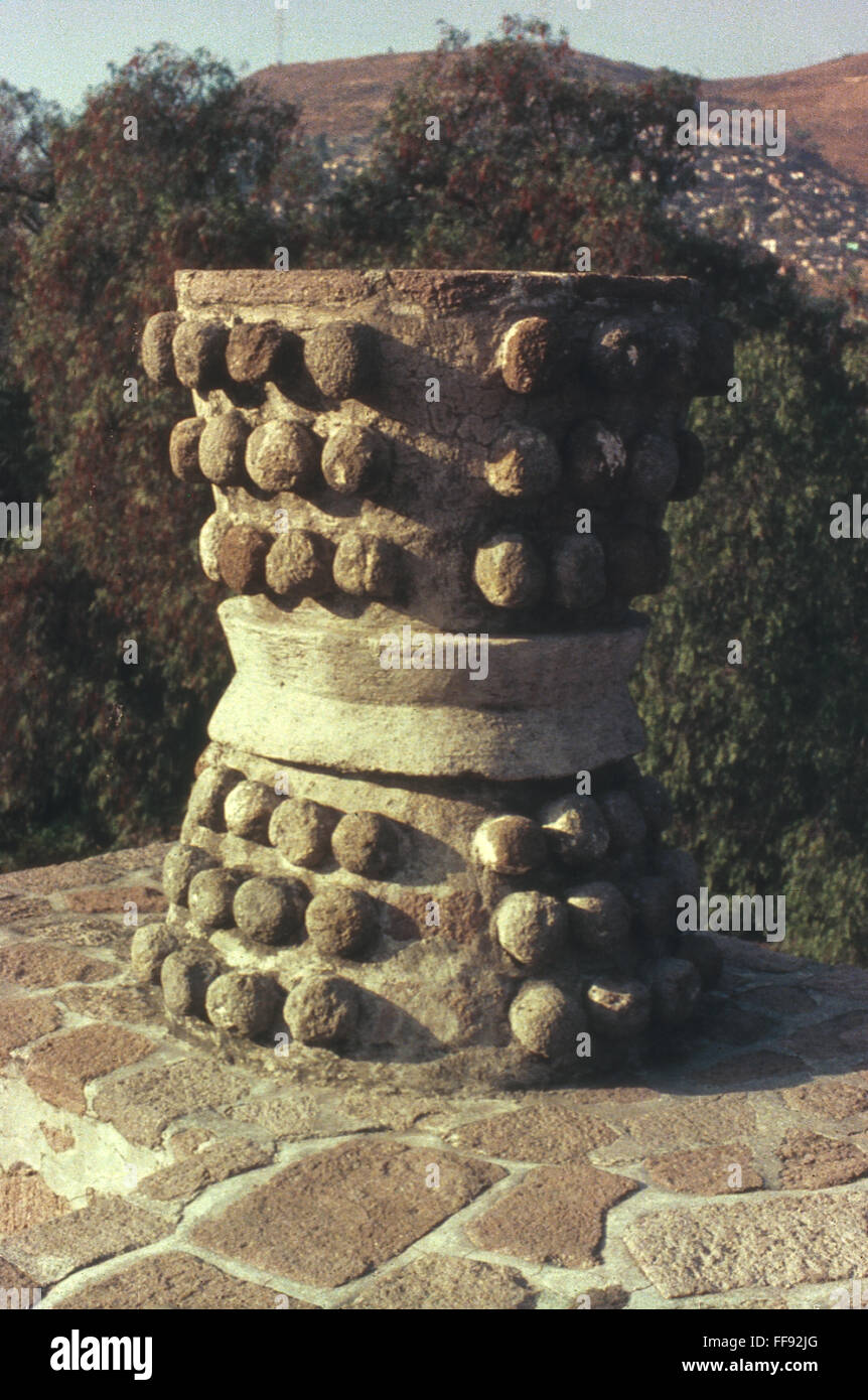AZTEC ALTAR, MEXICO. /nAltar at Aztec temple at Santa Cecilia Acatitlan ...