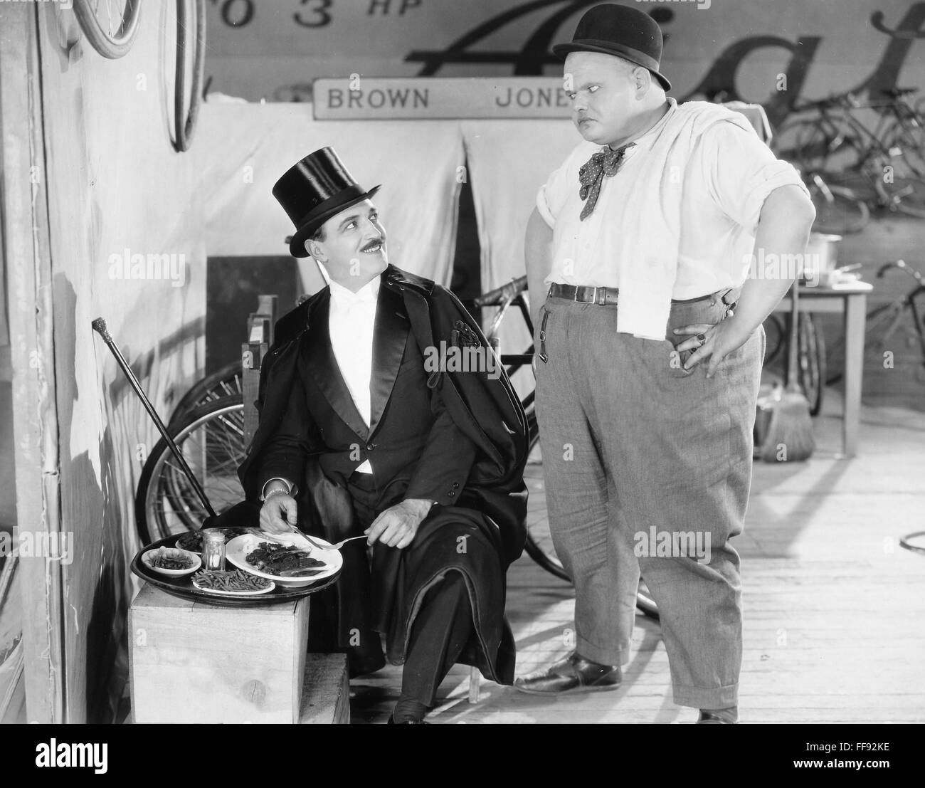 SILENT FILM STILL: EATING. /nRaymond Griffith and Charles H. Puffy ...