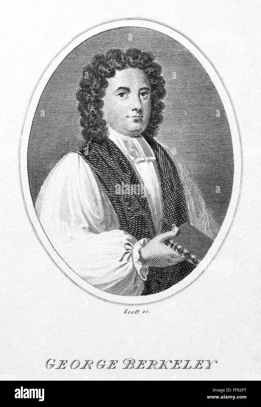 GEORGE BERKELEY (1685-1753). /nIrish philosopher. Copper engraving ...