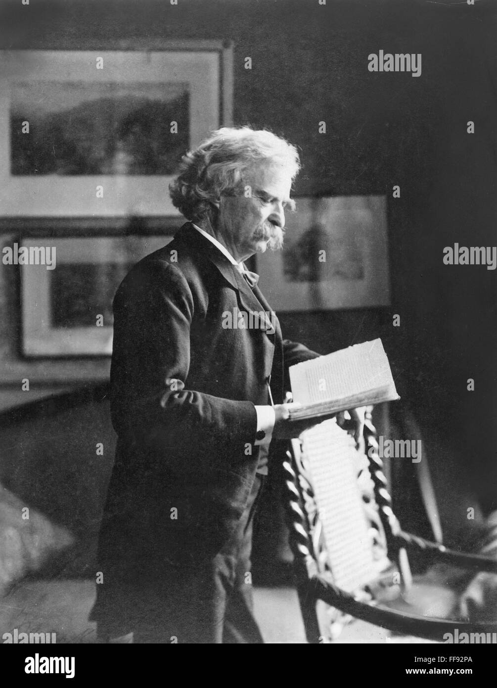 SAMUEL LANGHORNE CLEMENS /n(1835-1910). American humorist and writer ...