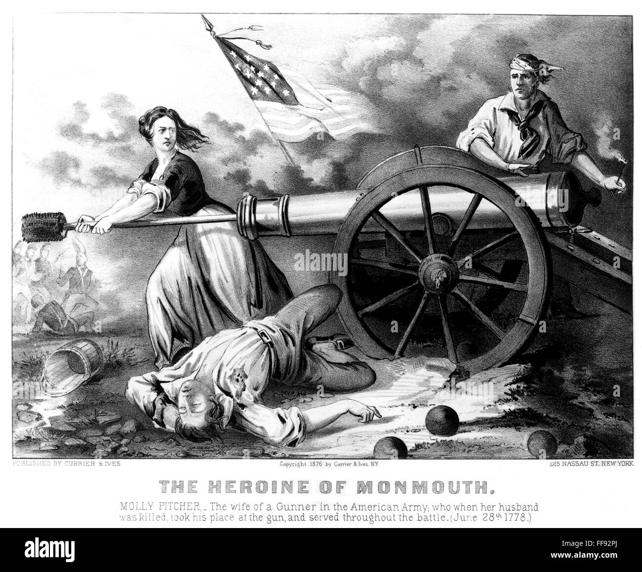 MOLLY PITCHER (1754?-1832). /nNΘe Mary McCauley. American Revolutionary ...