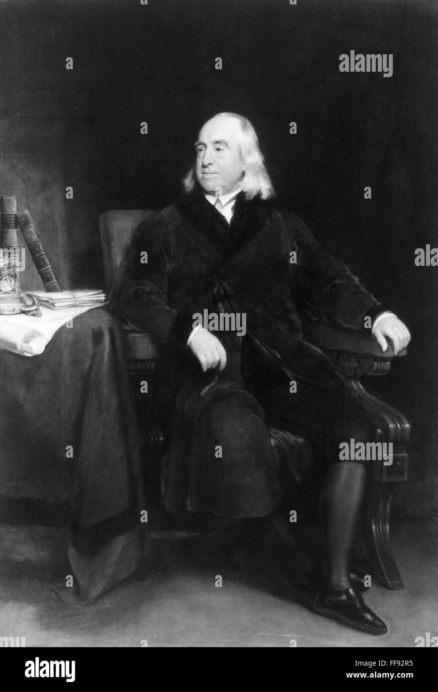 JEREMY BENTHAM (1748-1832). /nEnglish jurist and philosopher. Oil on ...