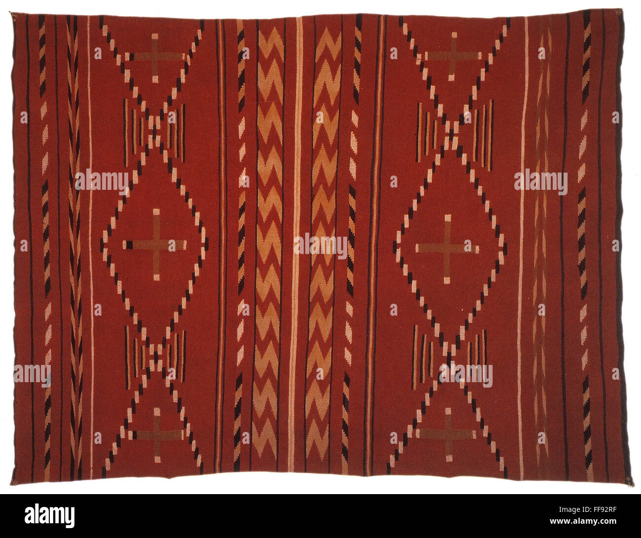 NAVAJO WOOL BLANKET. /nNavajo Native American wool blanket Stock Photo ...