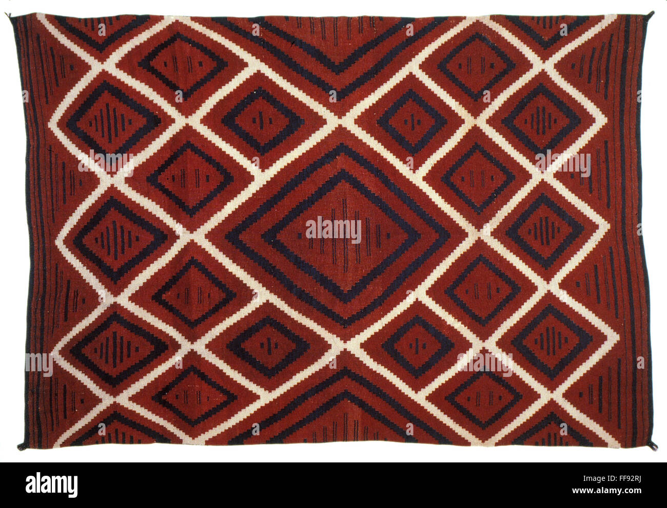 NAVAHO WOOL BLANKET. /nNavaho Native American wool blanket or serape ...