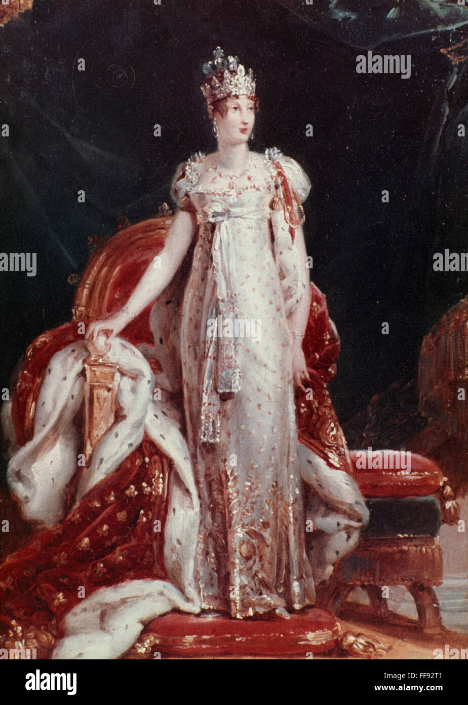 MARIE LOUISE (1791-1847). /nEmpress of the French, 1810-1814; second wife of Napoleon I. Oil on ...