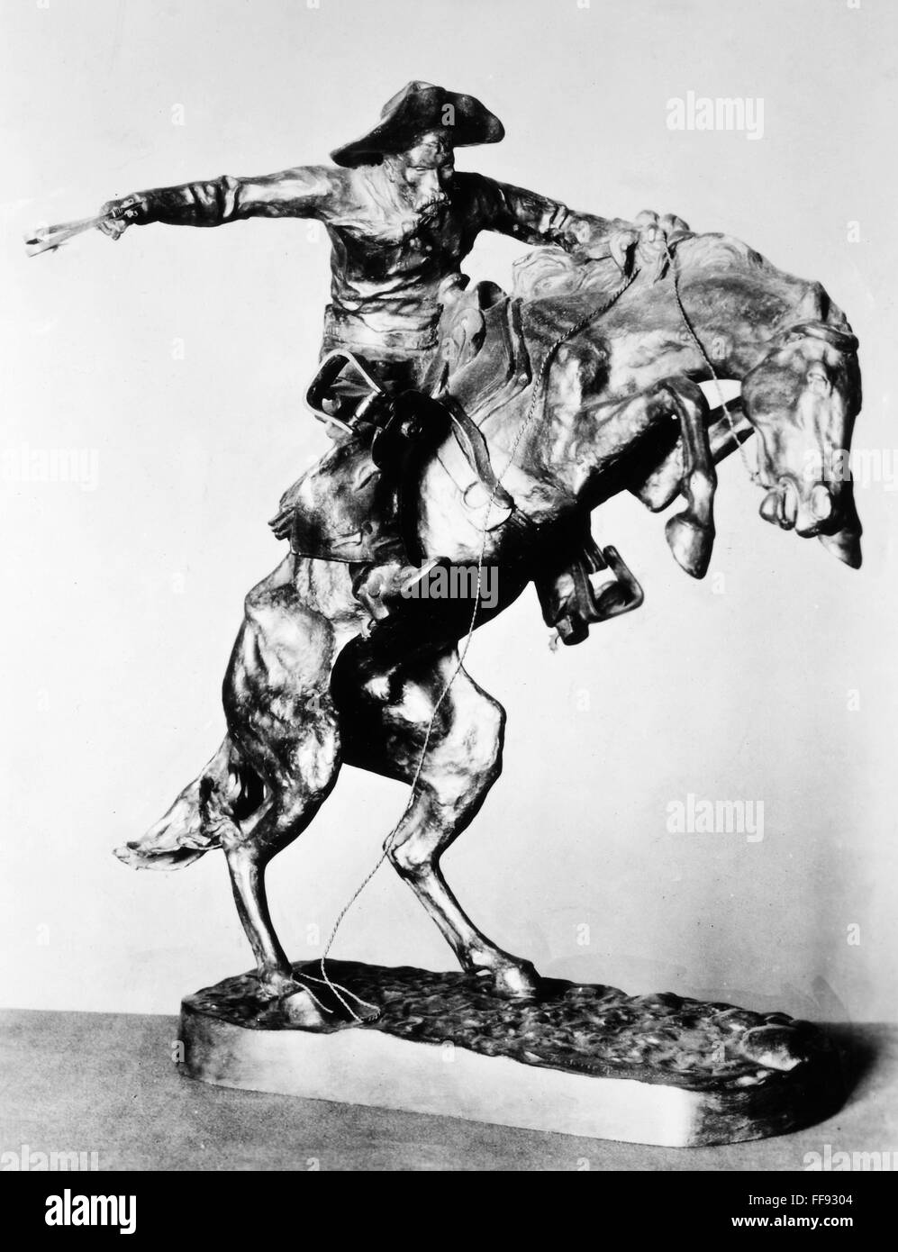 REMINGTON: BRONCO BUSTER. /nBronze by Frederic Remington (1861-1909 ...