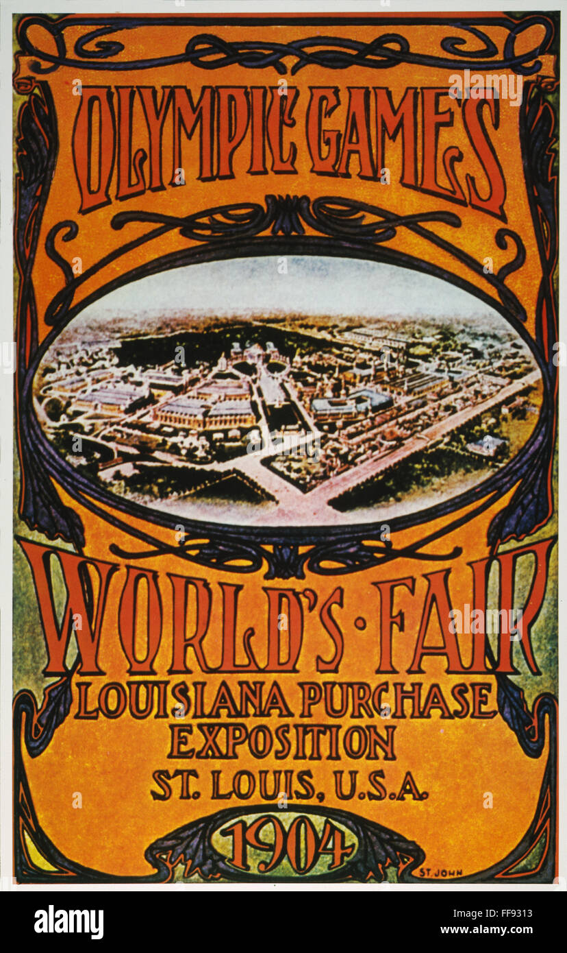 OLYMPIC GAMES, 1904. /nPoster from the 1904 Olympic Games, held at St ...