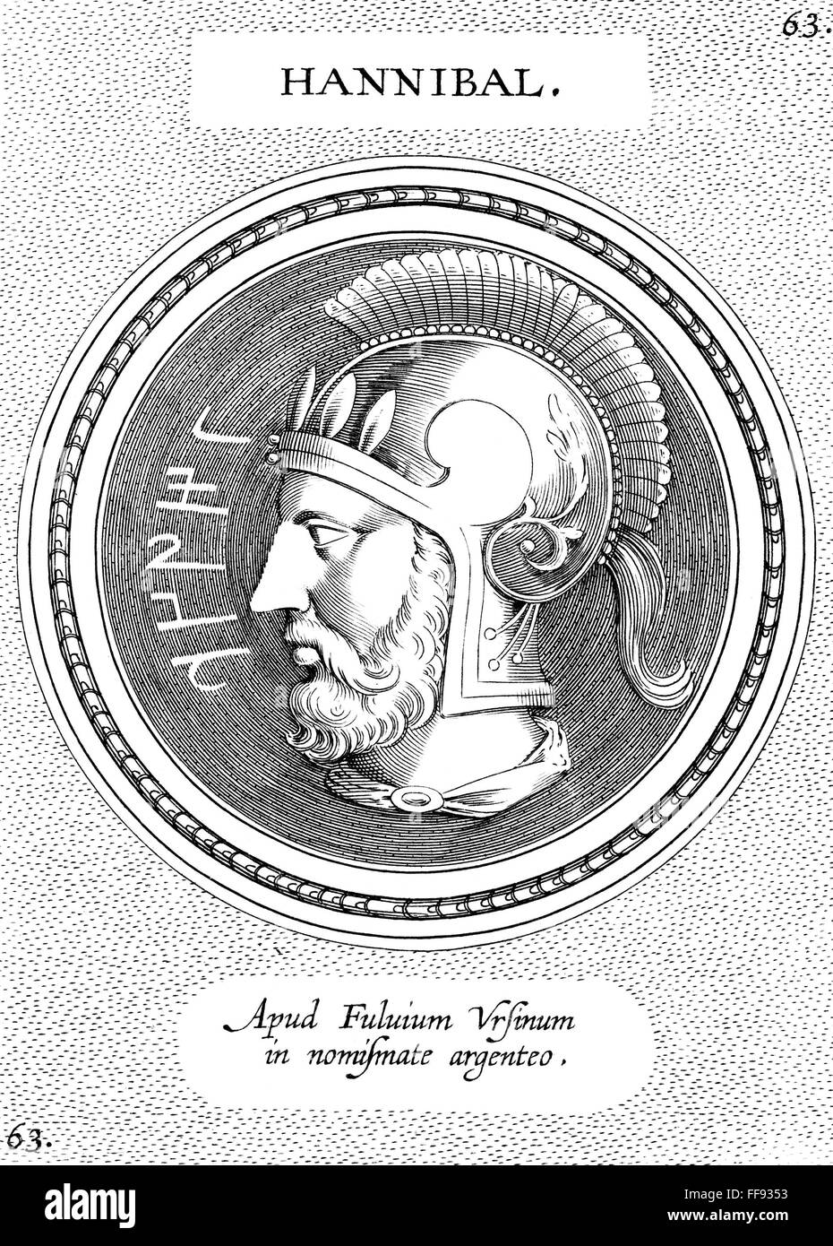 HANNIBAL (247-183 B.C.). /nCarthaginian general. Copper engraving, 18th ...