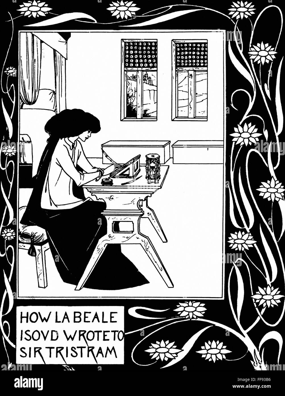 TRISTAN AND ISOLDE, 1893. /n'How La Beale Isoud Wrote to Sir Tristram ...