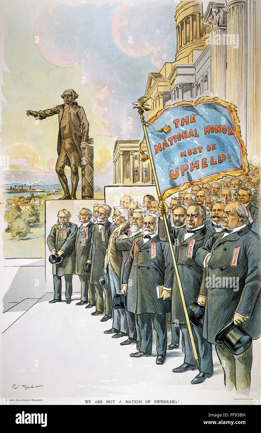 GOLD STANDARD CARTOON. /n"We Are Not a Nation of Swindlers!": American ...