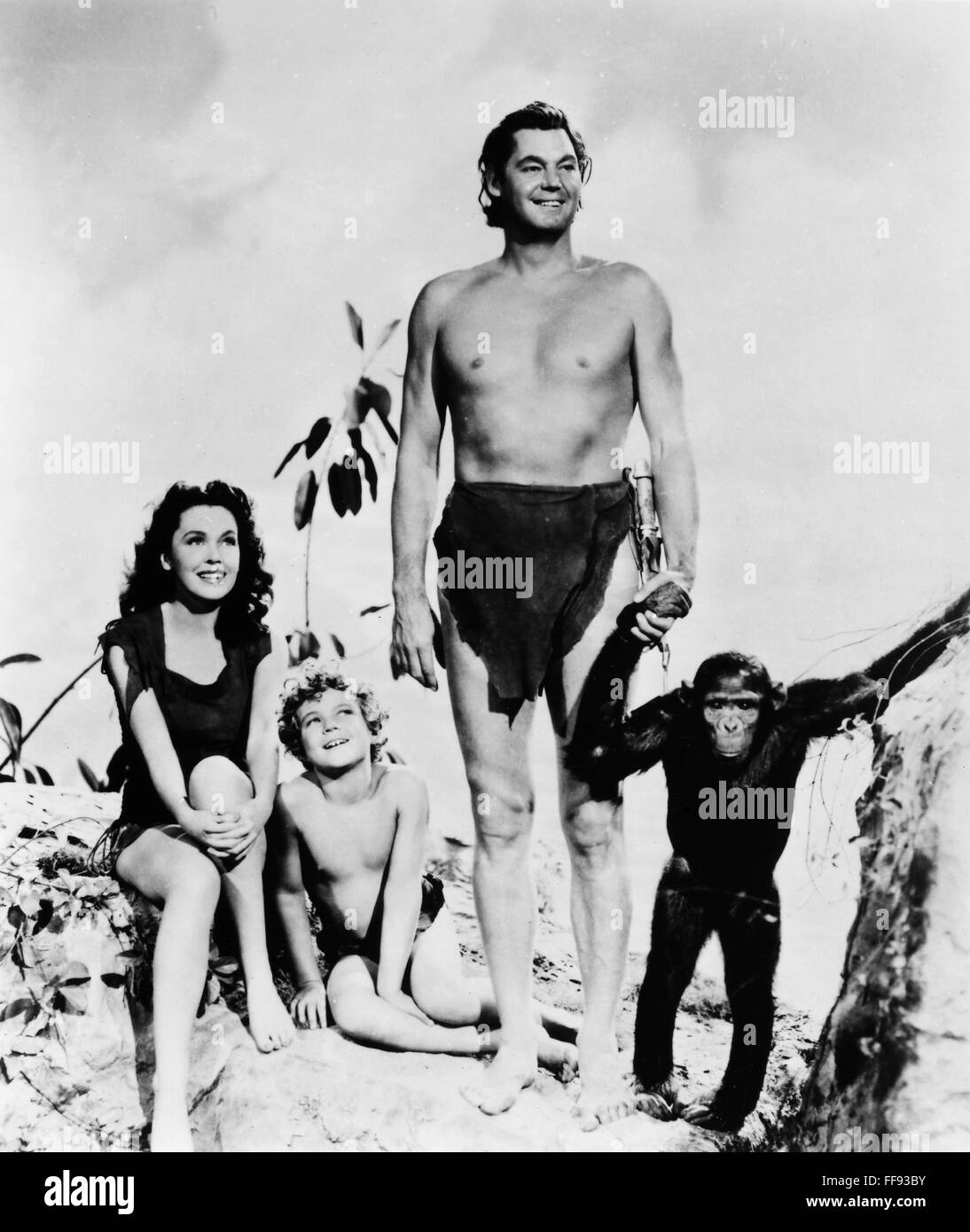 TARZAN: WEISSMULLER, 1941. /nJohnny Weissmuller, Maureen O'Sullivan and ...