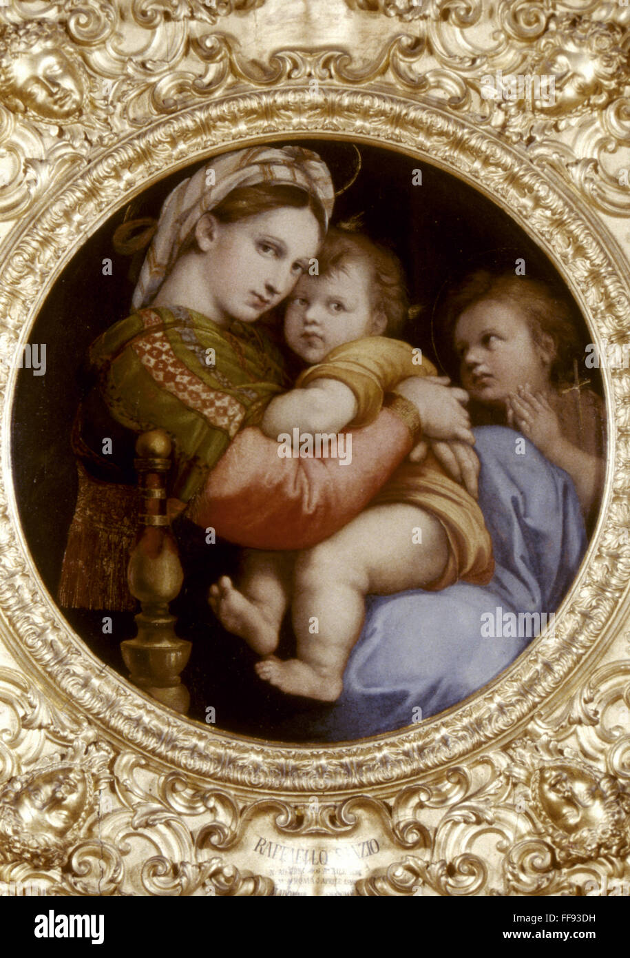 RAPHAEL: MADONNA IN CHAIR. /nRaphael: Madonna of the Chair. Panel ...