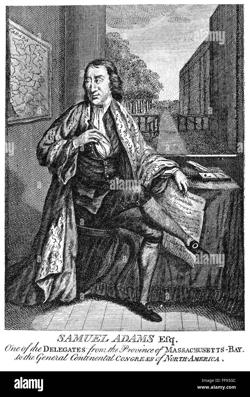 SAMUEL ADAMS (1722-1803). /nAmerican revolutionary patriot. Line ...
