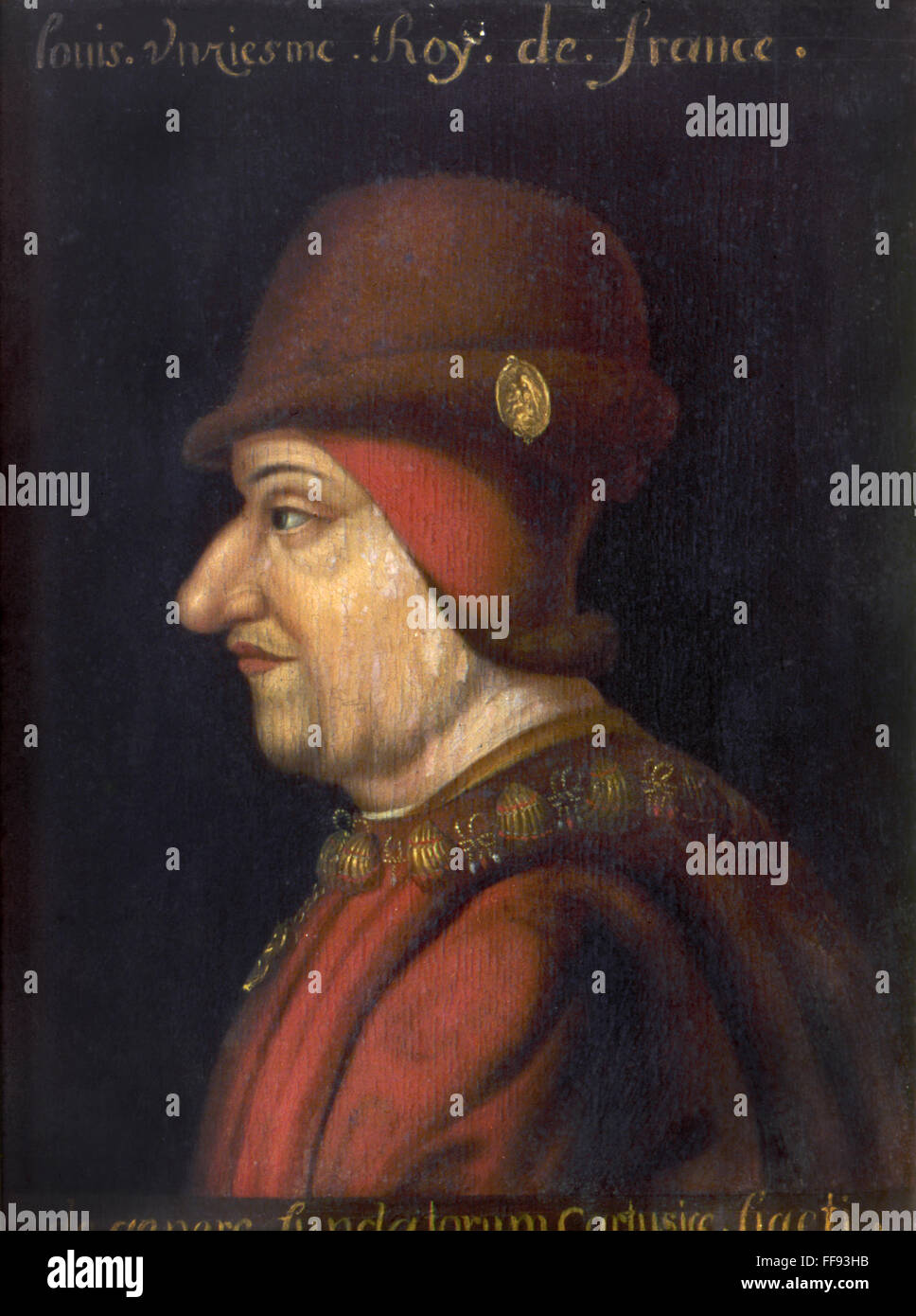 KING LOUIS XI OF FRANCE. /n(1423-1483). King of France, 1461-83. Oil on ...