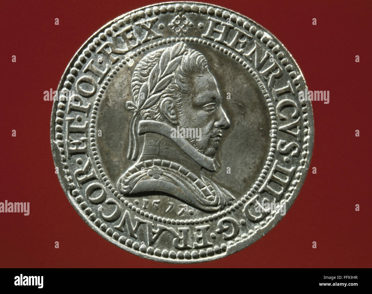 COIN: HENRY III OF FRANCE. /nSilver coin of the reign of Henry III of ...