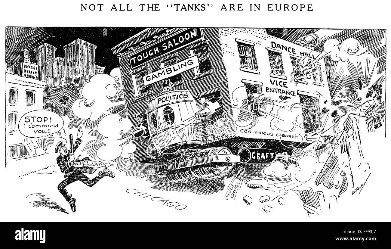 CORRUPTION CARTOON, 1916./n'Not All the Tanks are in Europe': a 1916 ...