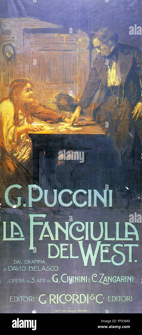 PUCCINI: LA FANCIULLA POSTER. /nPoster for the Italian premiere of Giacomo Puccini's "La ...