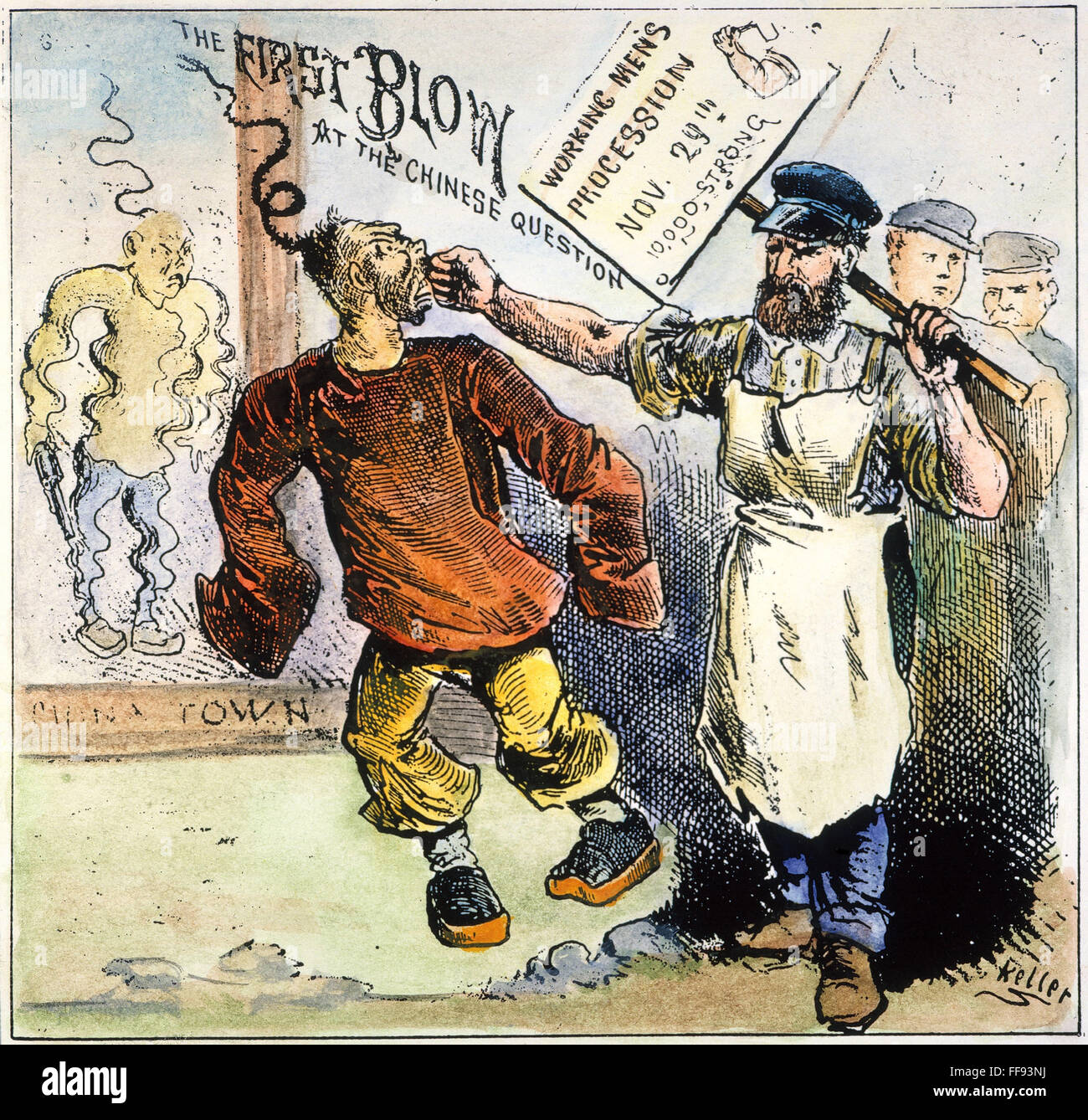 CHINESE IMMIGRANTS, 1877./n'The First Blow at the Chinese Question ...