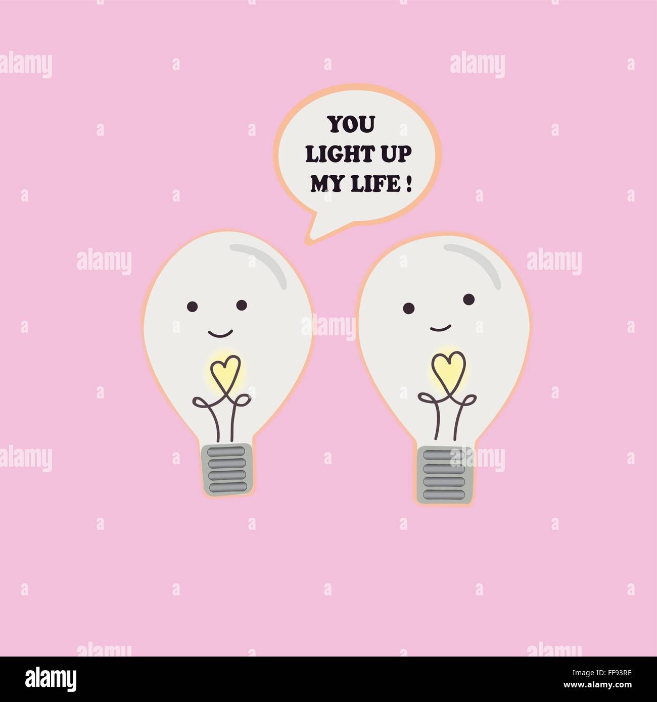 Two incandescent light bulbs in love Stock Vector Image & Art - Alamy
