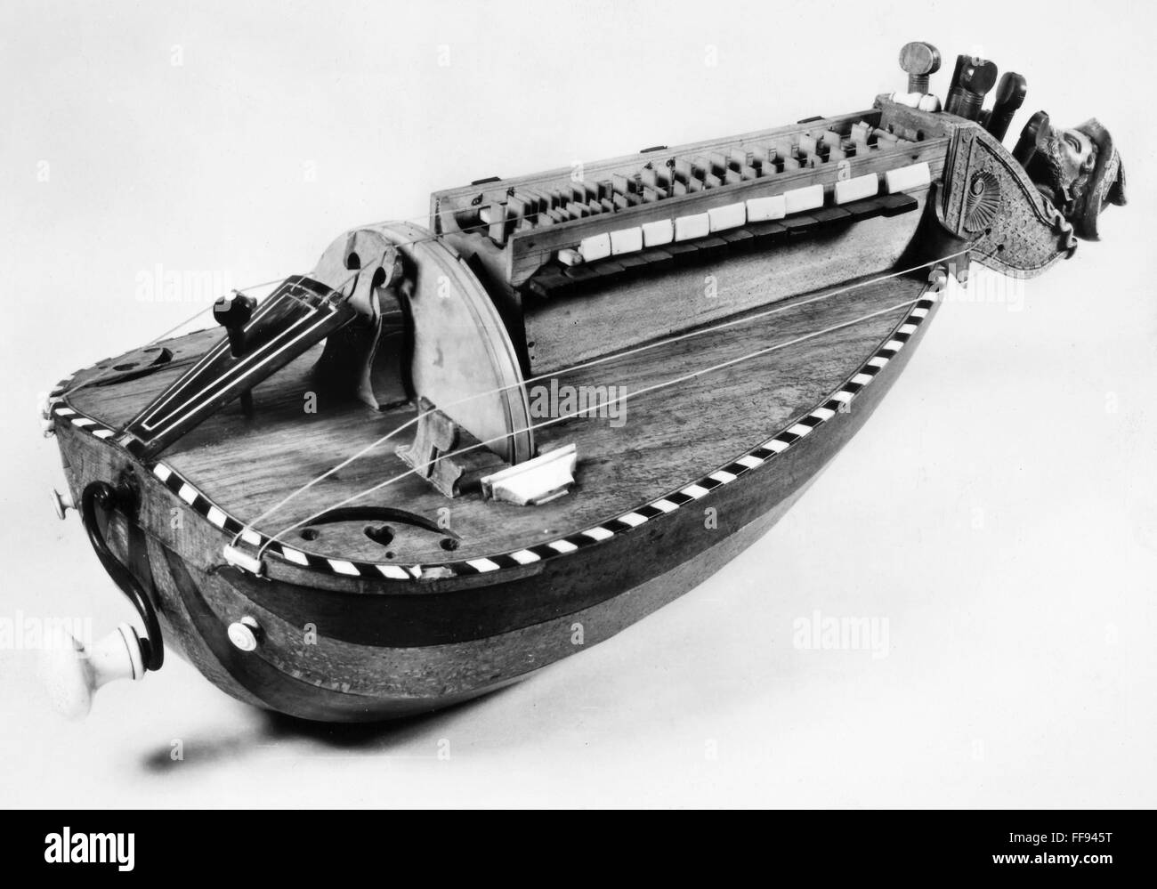 HURDY-GURDY, 18th CENTURY. /nA European hurdy-gurdy, 18th century Stock ...